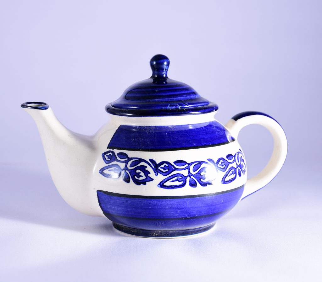 Royal Blue Hand-painted Ceramic Kettle - Hastrove