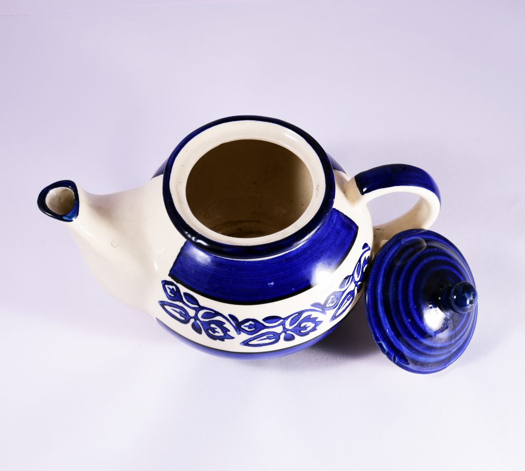 Royal Blue Hand-painted Ceramic Kettle - Hastrove